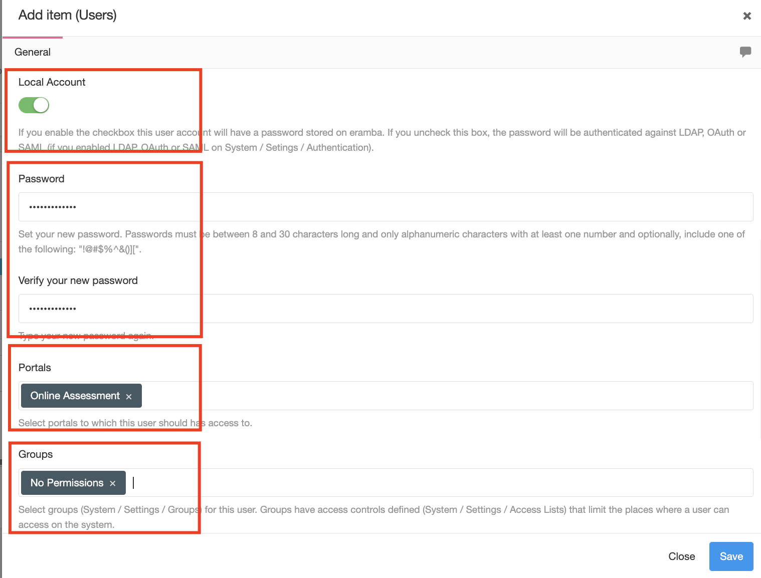 Online Assessments | Eramba learning portal